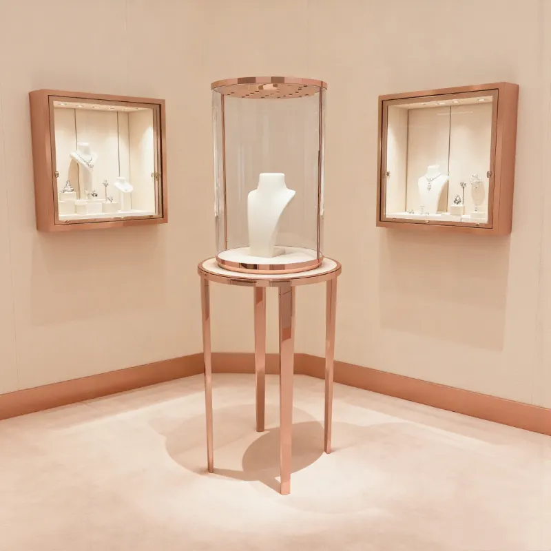 ONI display towers luxury metal upright jewelry display cabinet